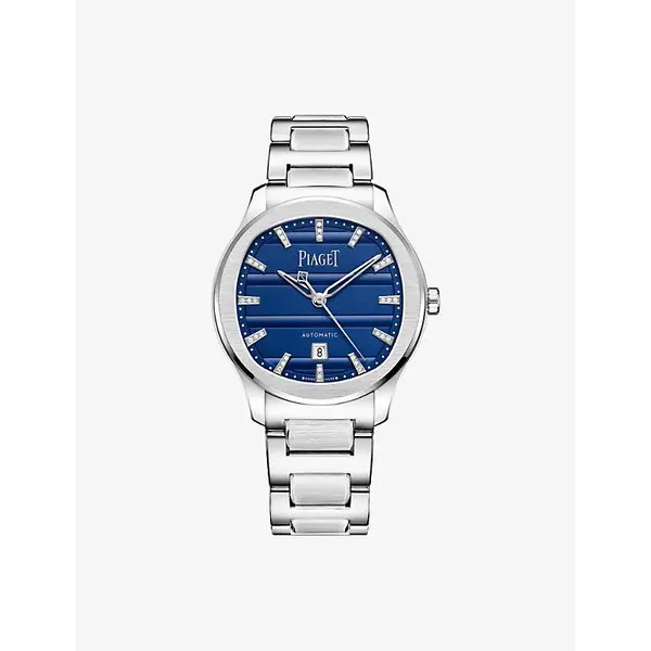 PIAGET Polo Stainless-steel Automatic Watch With Diamond Bezel - Silver
