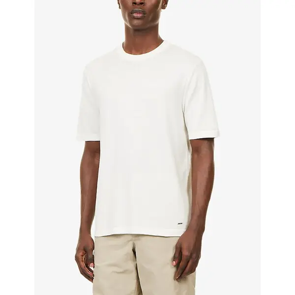 Simkhai Duke Crewneck Silk-blend T-shirt - White