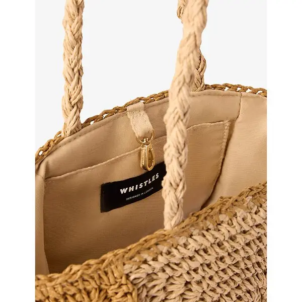 Whistles Patchwork Straw Mini Bag