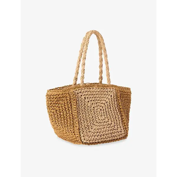 Whistles Patchwork Straw Mini Bag