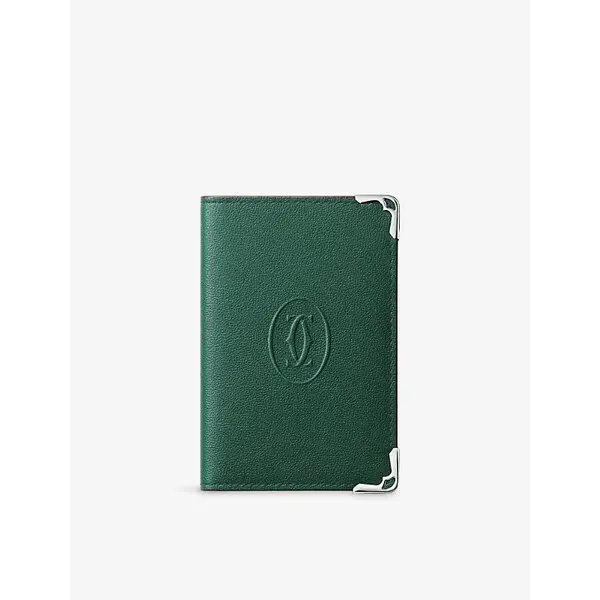 Cartier Must De 4cc Leather Card Holder - Green