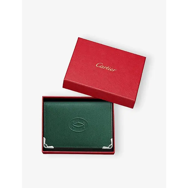 Cartier Must De 4cc Leather Card Holder - Green