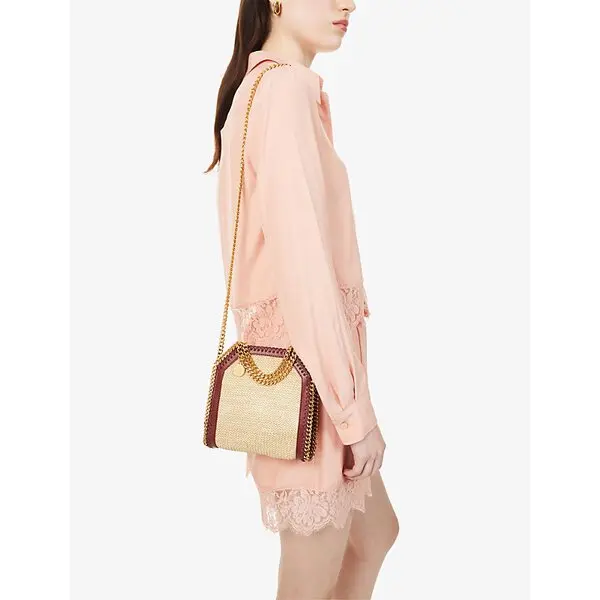 Stella McCartney Falabella Mini Raffia Tote Bag