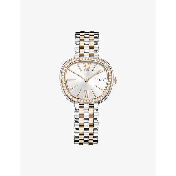 PIAGET Stainless Steel Quartz Watch With Diamond Bezel - Two Tone