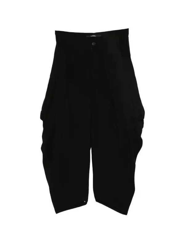 LIMI FEU Draped-detail Trousers - Black