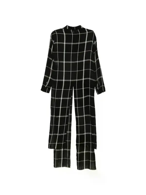 LIMI FEU Check-pattern Shirt With Front Slit