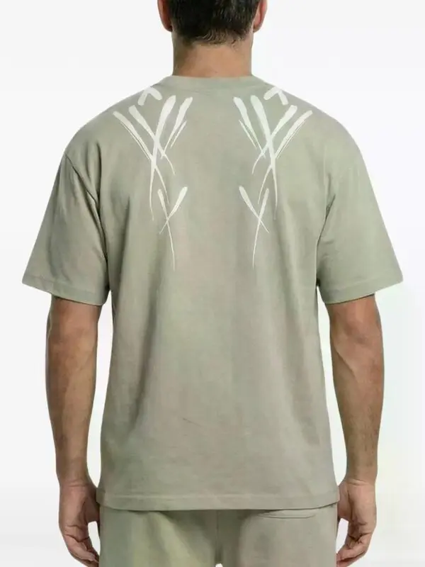 EXIT SOCIETY Graphic-print Drop-shoulder T-shirt