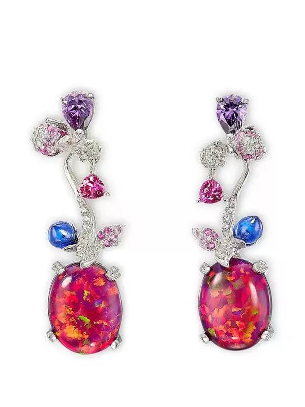 ANABELA CHAN Carnivora Multi-stone Earrings - Silver
