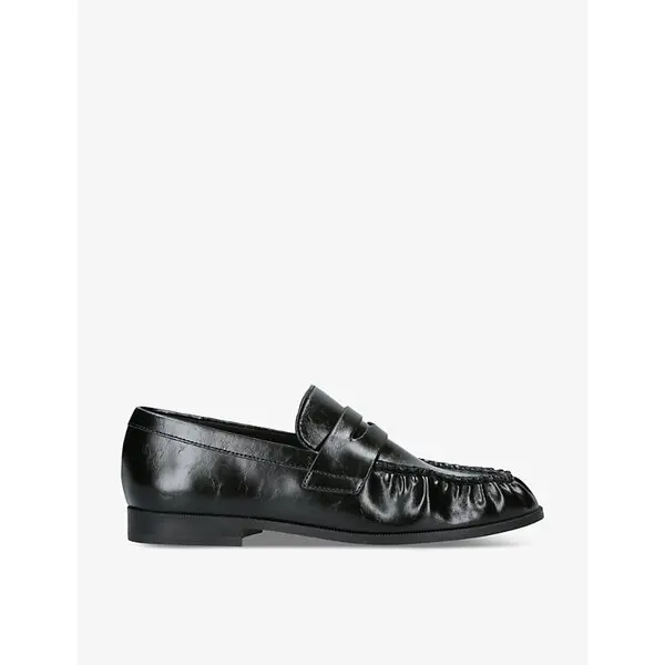Steve Madden Gala Faux-leather Penny Loafers - Black
