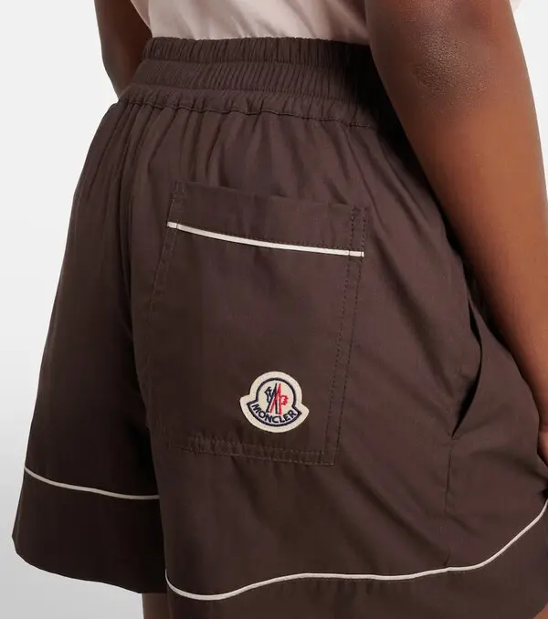 Moncler Cotton-blend Shorts - Brown