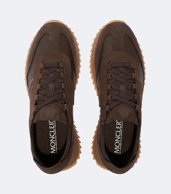 Moncler Pacey2 Suede-trimmed Sneakers - Brown