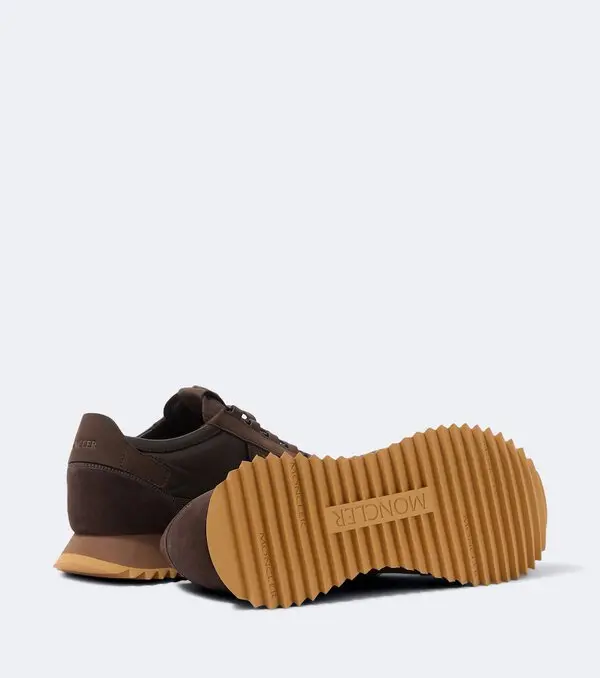 Moncler Pacey2 Suede-trimmed Sneakers - Brown