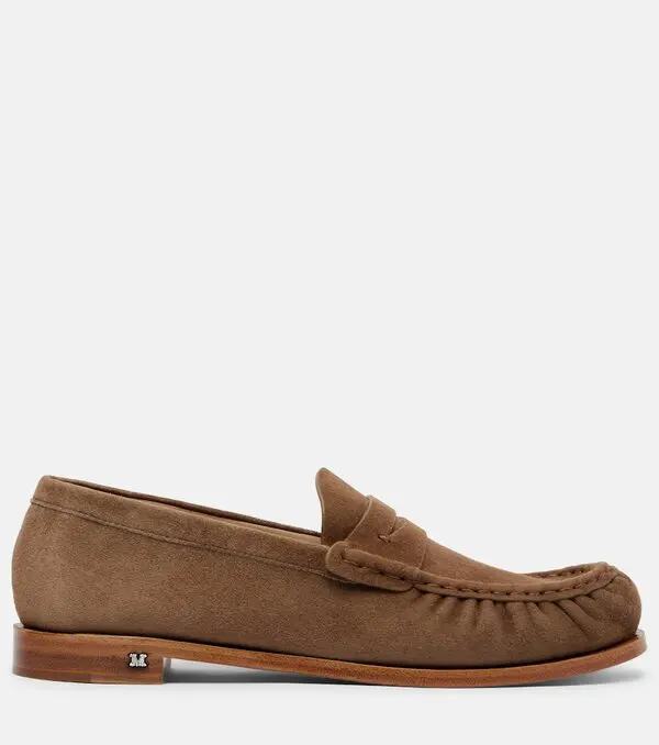 Max Mara Suede Penny Loafers