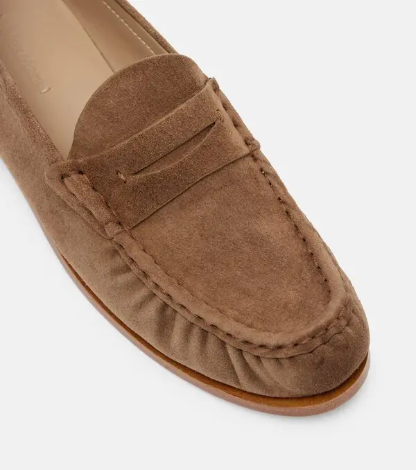 Max Mara Suede Penny Loafers