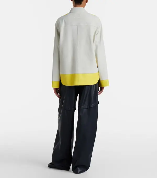 Loewe Paneled Wide-leg Leather Trousers