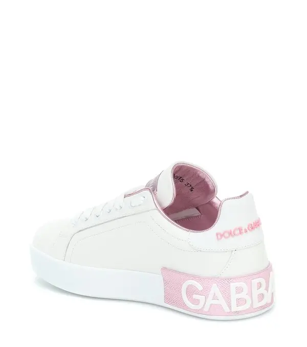 Dolce & Gabbana Portofino Calf Leather Lace-up Sneakers
