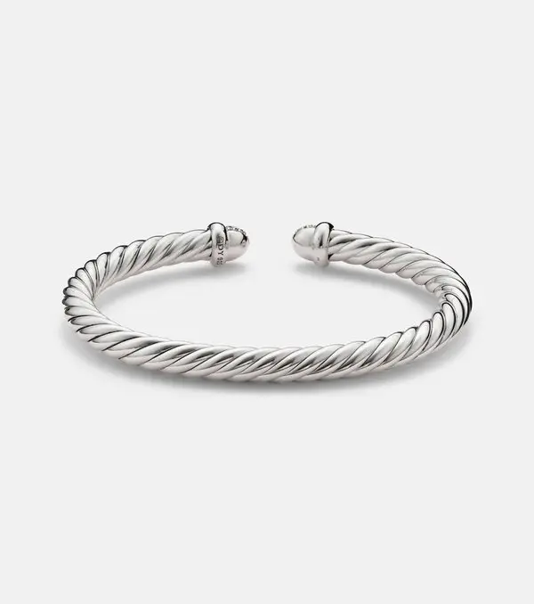 David Yurman Cable Flex Sterling Bracelet With Diamonds