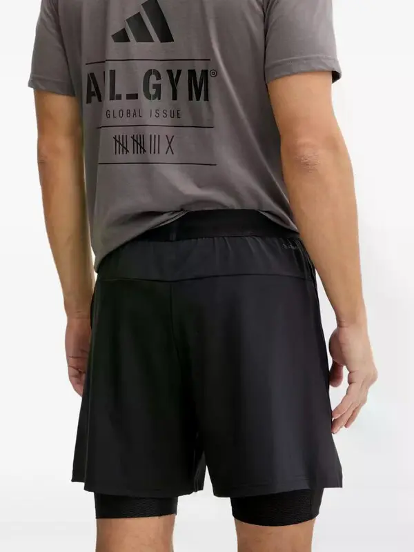 Adidas Layered Logo Shorts - Black