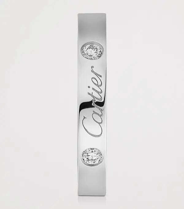 Cartier Platinum And Diamond C De Wedding Band