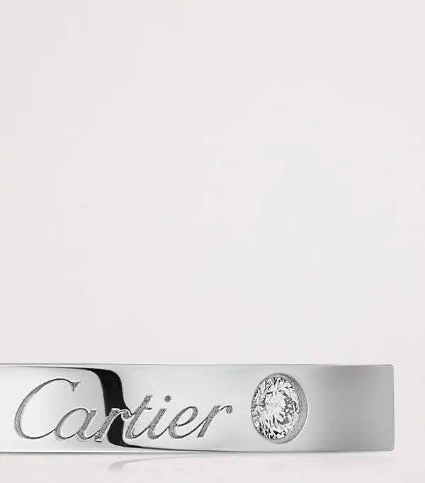 Cartier Platinum And Diamond C De Wedding Band