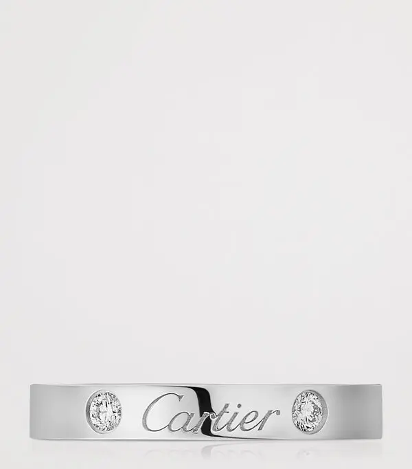 Cartier Platinum And Diamond C De Wedding Band