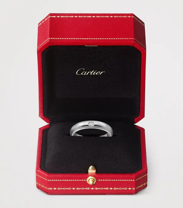 Cartier Platinum And Diamond 1895 Wedding Ring