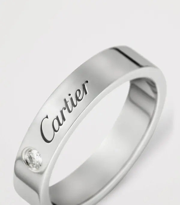 Cartier Platinum And Diamond C De Wedding Band