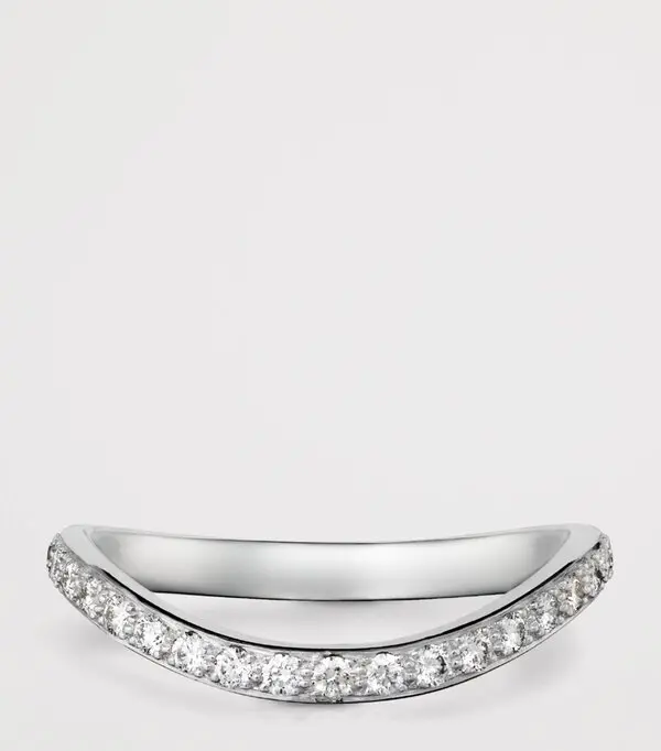 Cartier Platinum And Diamond Trinity Ruban Wedding Band