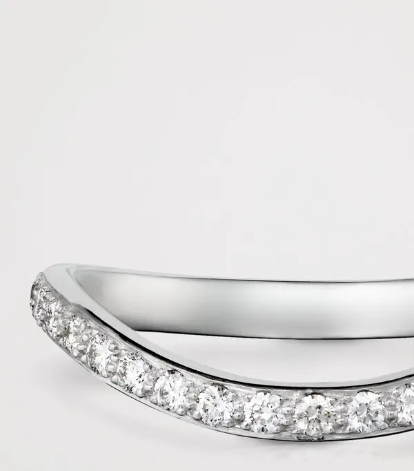 Cartier Platinum And Diamond Trinity Ruban Wedding Band