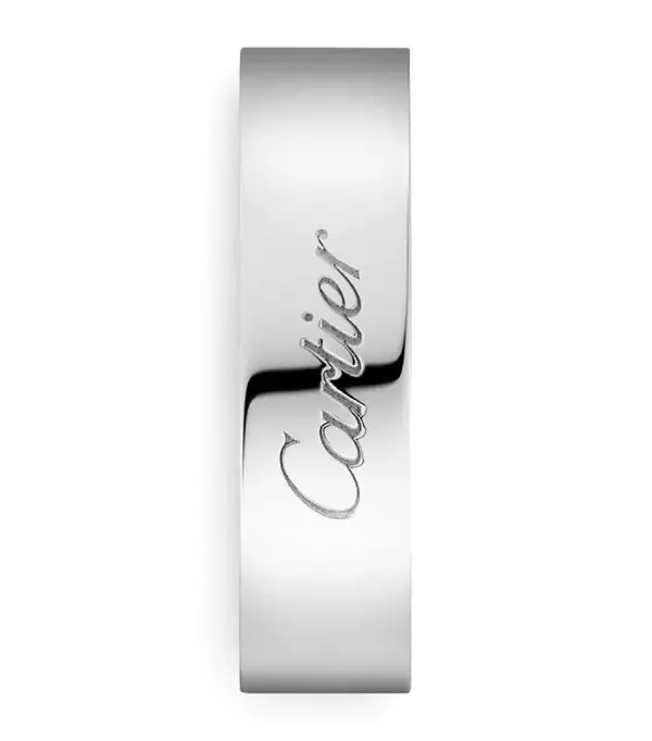 Cartier C De Platinum Wedding Band - Silver