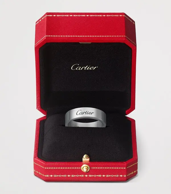 Cartier C De Platinum Wedding Band - Silver