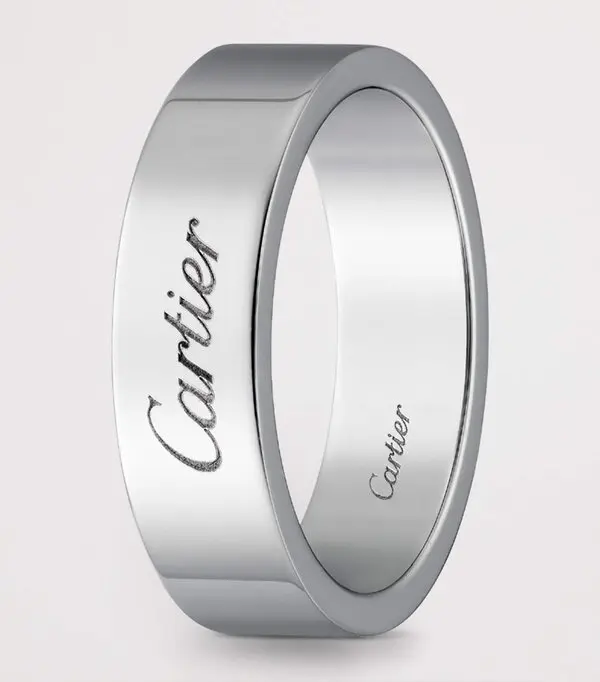 Cartier C De Platinum Wedding Band - Silver