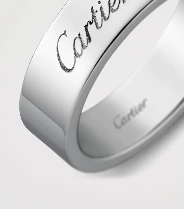 Cartier C De Platinum Wedding Band - Silver