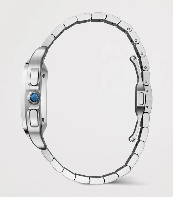 Cartier Santos De Chronograph Watch In Stainless Steel
