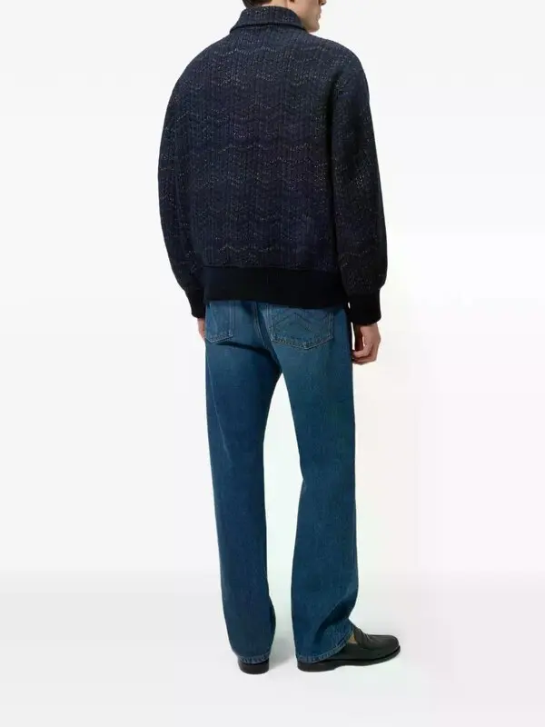 Missoni Zigzag Knit Bomber Jacket