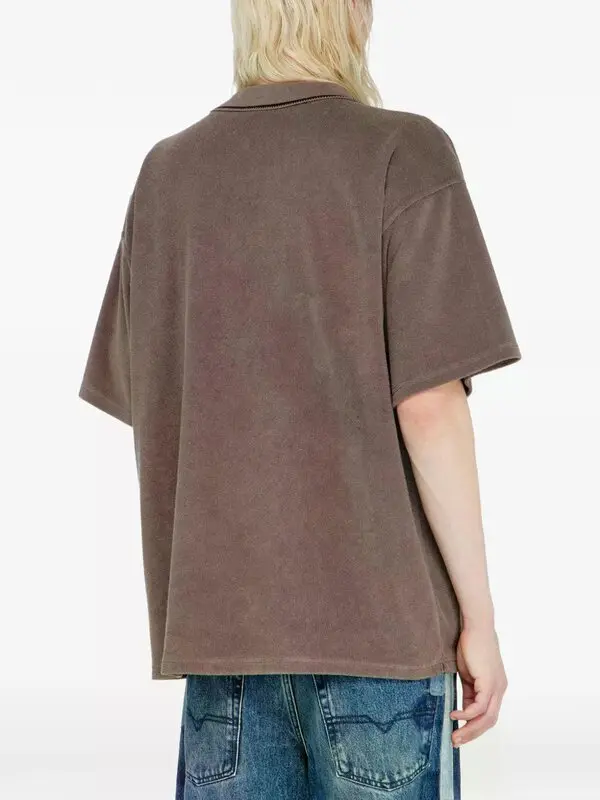DIESEL® Chenille Polo Shirt With Shield Patch