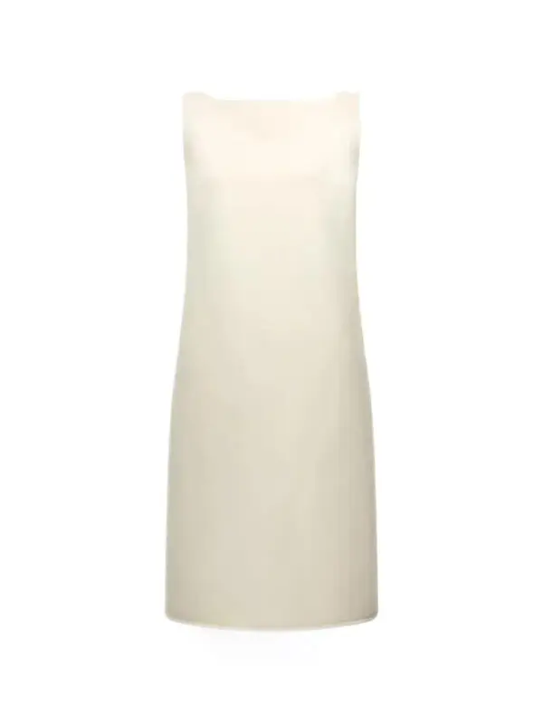 Another Tomorrow Double-face Sheath Midi Dress - Neutrals