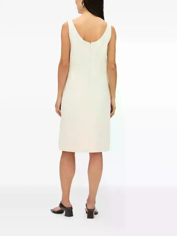 Another Tomorrow Double-face Sheath Midi Dress