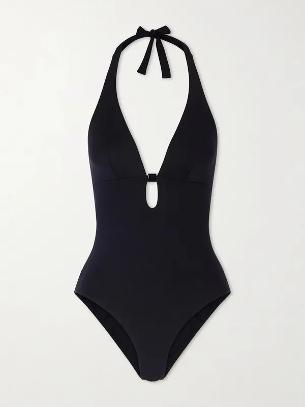 ERES Harmony Embellished Halterneck One-piece Swimsuit - Black