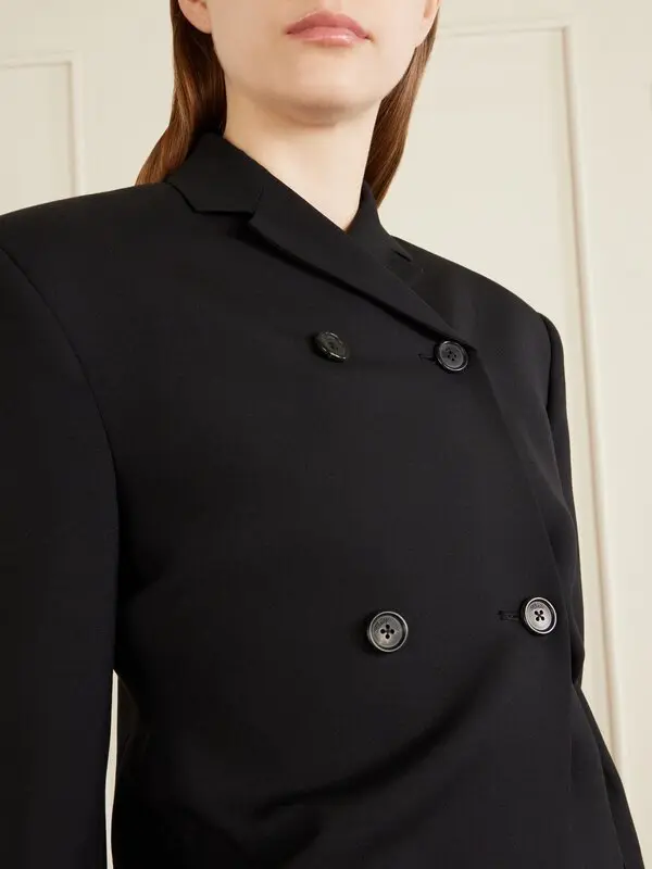 Khaite Rolo Double-breasted Wool And Silk-blend Blazer