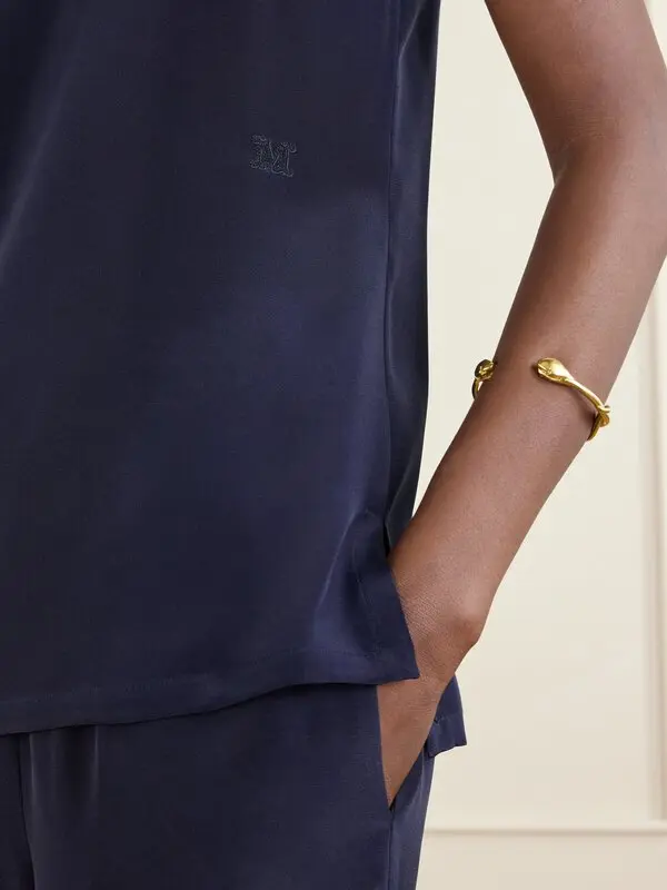 Max Mara Draped Silk Tank