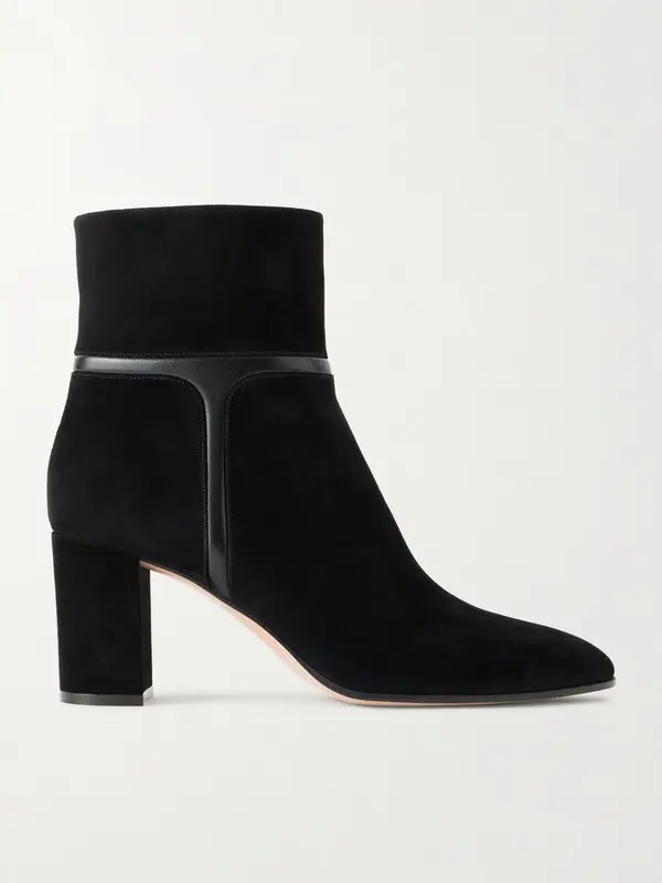 GIANVITO ROSSI Suede Ankle Boots - Black