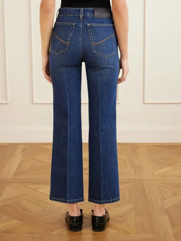 Stella McCartney Mid-rise Cropped Flared Jeans