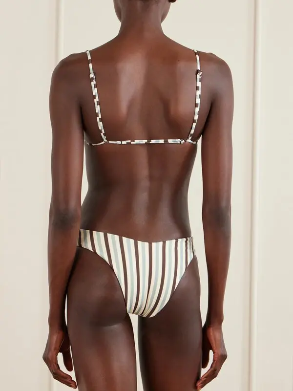 HAIGHT. Vitoria Striped Triangle Bikini Top