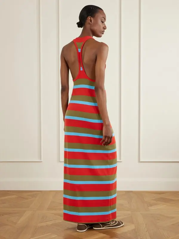 Staud Encino' Striped Cotton-blend Maxi Dress