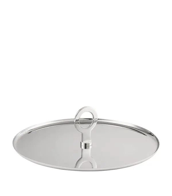 Christofle Stainless Steel Oh De Cocktail Plate - Silver