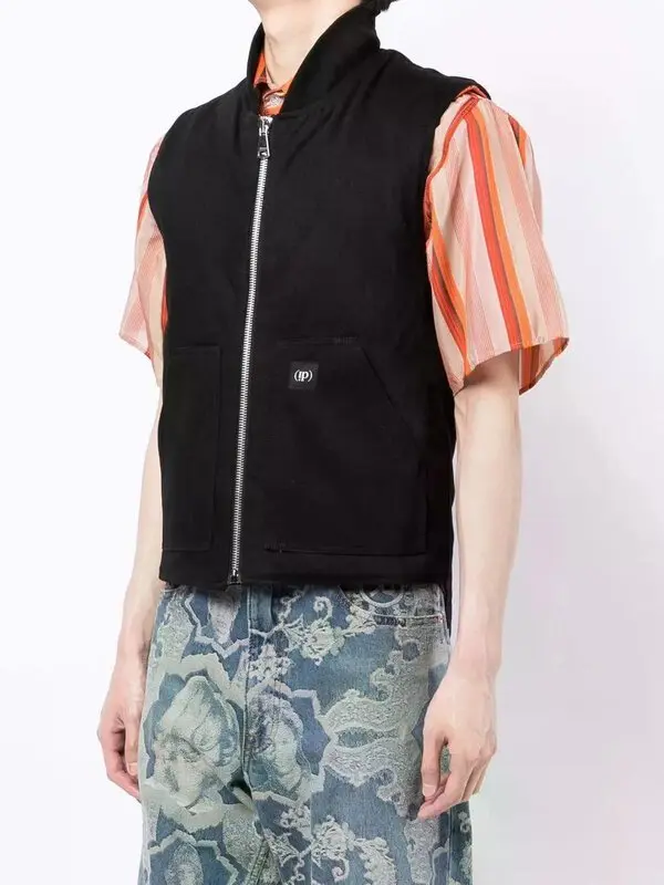 (DI)VISION Logo-patch Zip-up Gilet