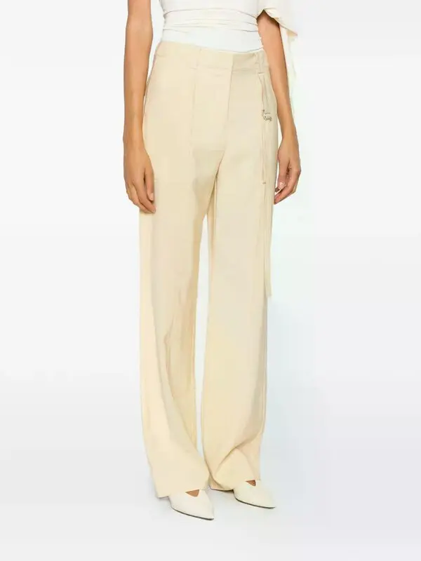 Patrizia Pepe Buckle-detail Wide-leg Trousers