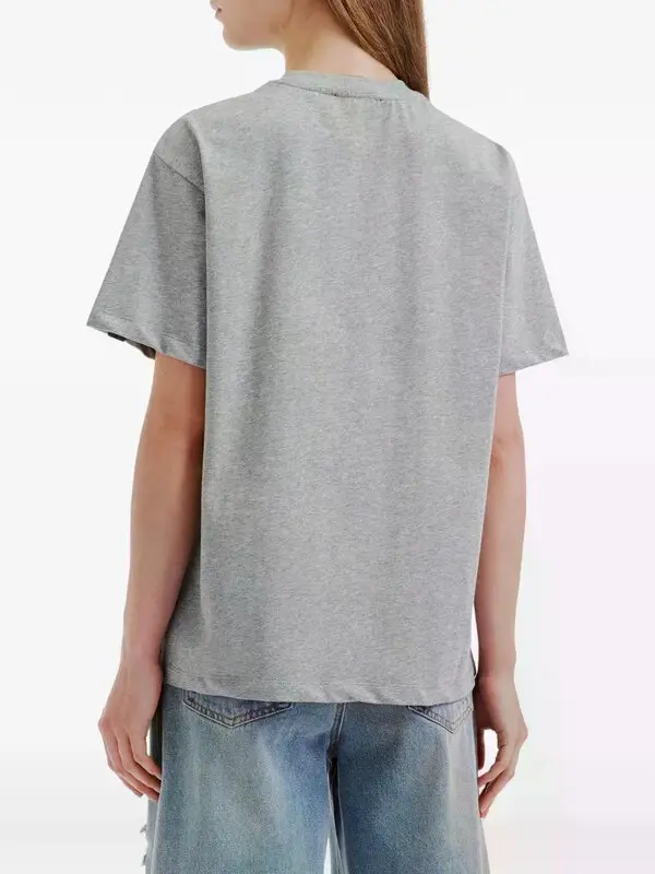 MINI CREAM Graphic Print Crewneck T-shirt - Grey