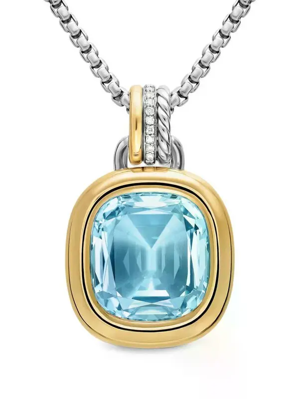 David Yurman Mercer Topaz And Diamond Necklace - Silver